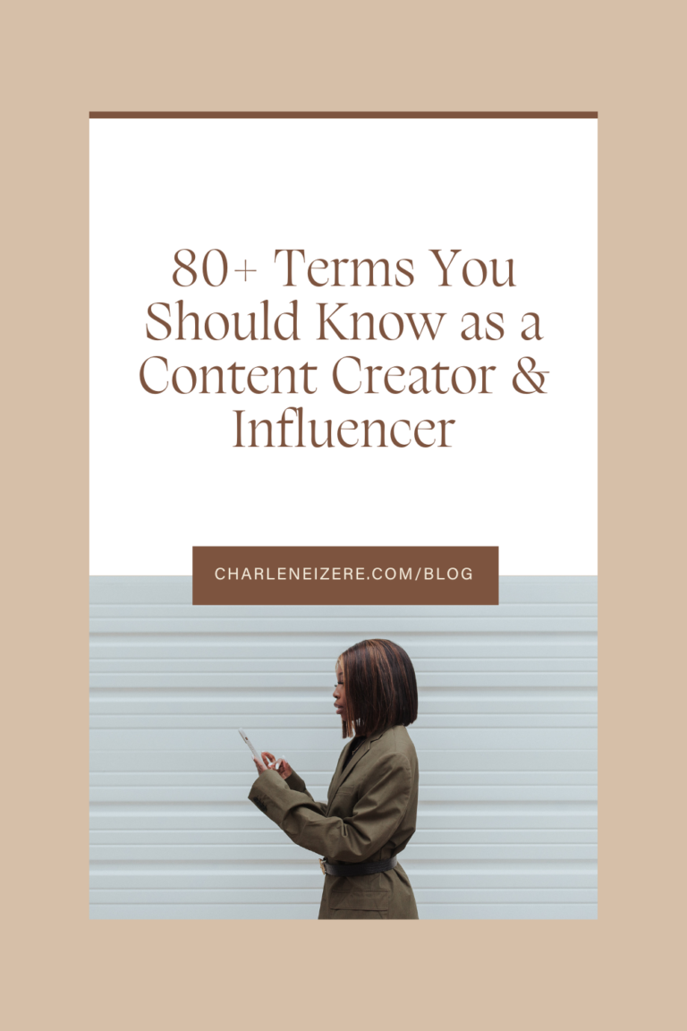 80+ Terms You Should Know as a Content Creator & Influencer ...
